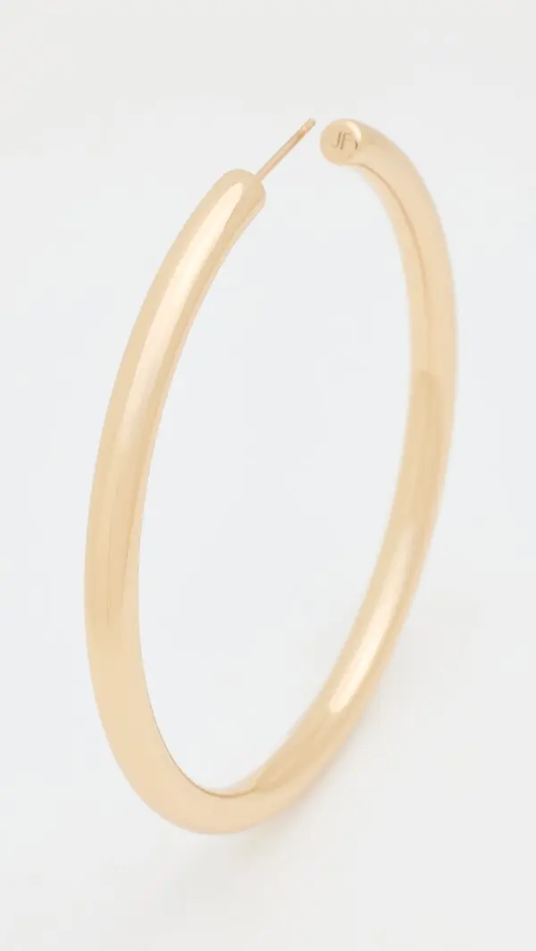 JENNIFER FISHER 2 Lilly Hoop Earrings - Yellow Gold
