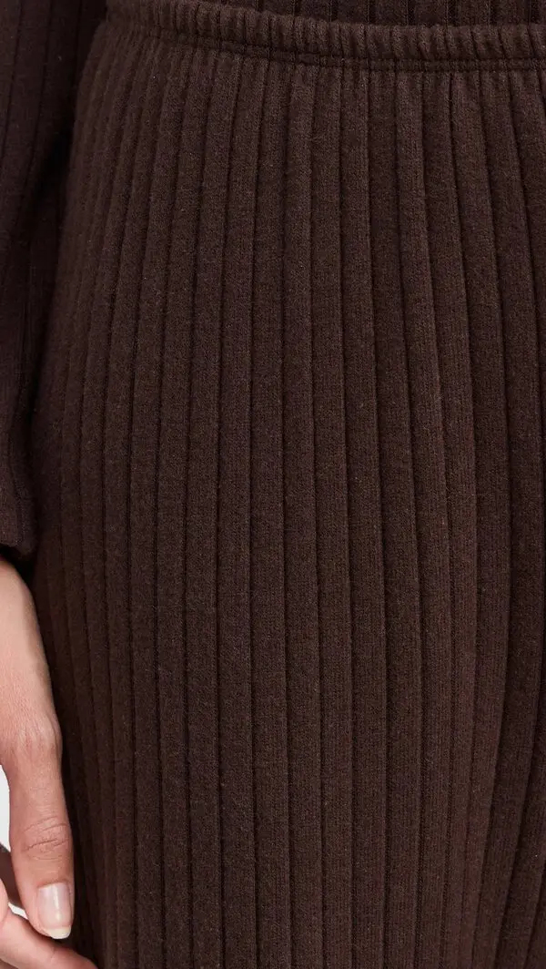 Donni. The Sweater Rib Simple Pants - Espresso