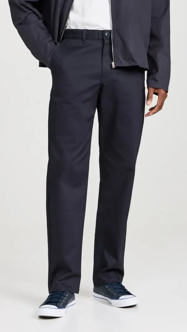 Naked & Famous Denim Straight Chino Stretch Twill Pants - Navy