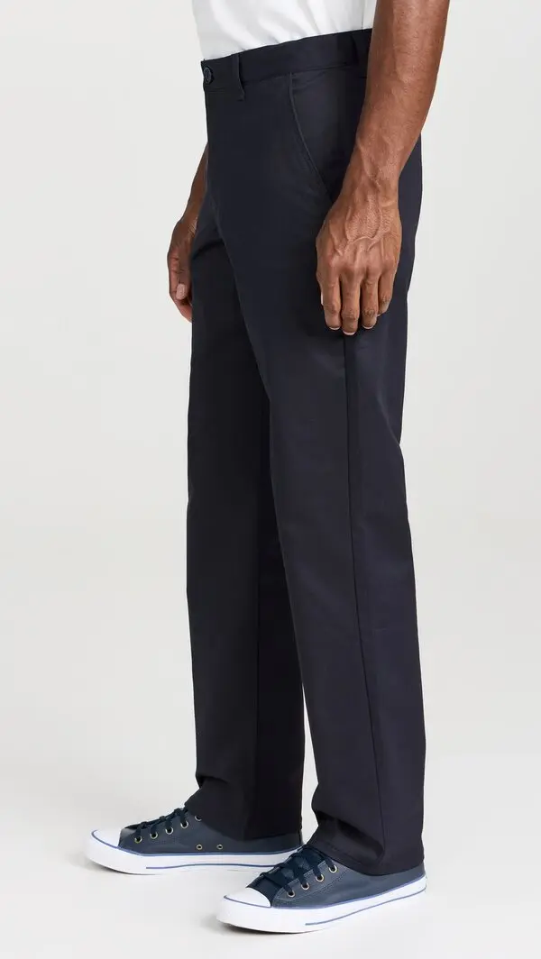 Naked & Famous Denim Straight Chino Stretch Twill Pants - Navy