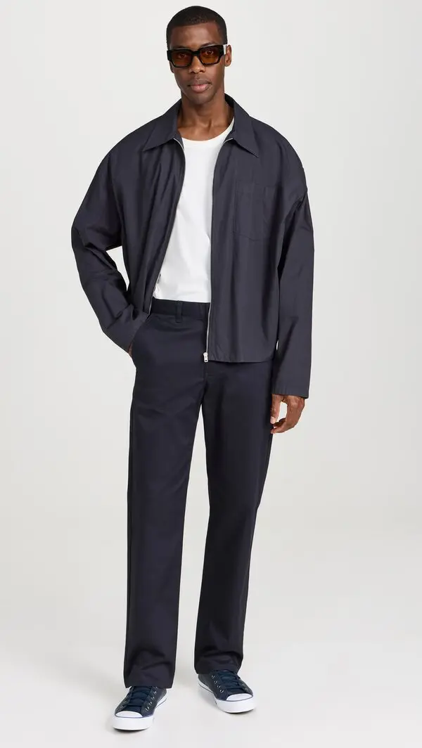 Naked & Famous Denim Straight Chino Stretch Twill Pants - Navy