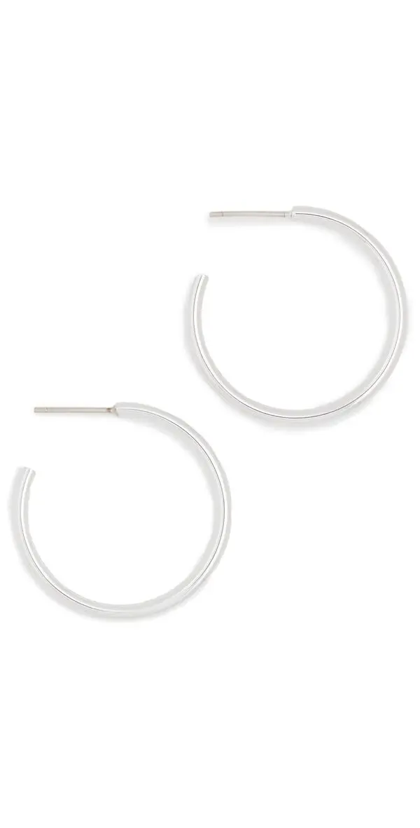 JENNIFER FISHER Thread Mini Hoops - Silver