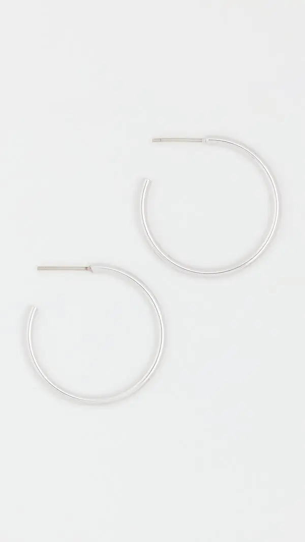 JENNIFER FISHER Thread Mini Hoops - Silver