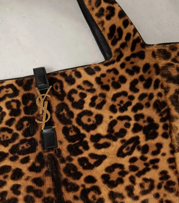 Saint Laurent Le 5 A 7 Bea Leopard-print Shoulder Bag - Brown