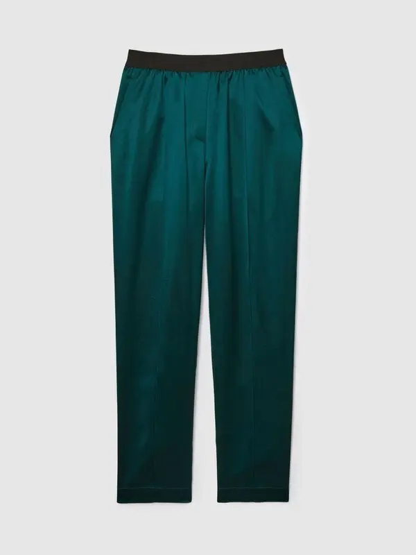 REISS Elea Satin Tapered Trousers