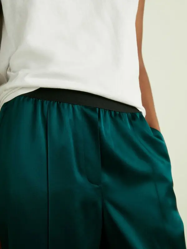 REISS Elea Satin Tapered Trousers