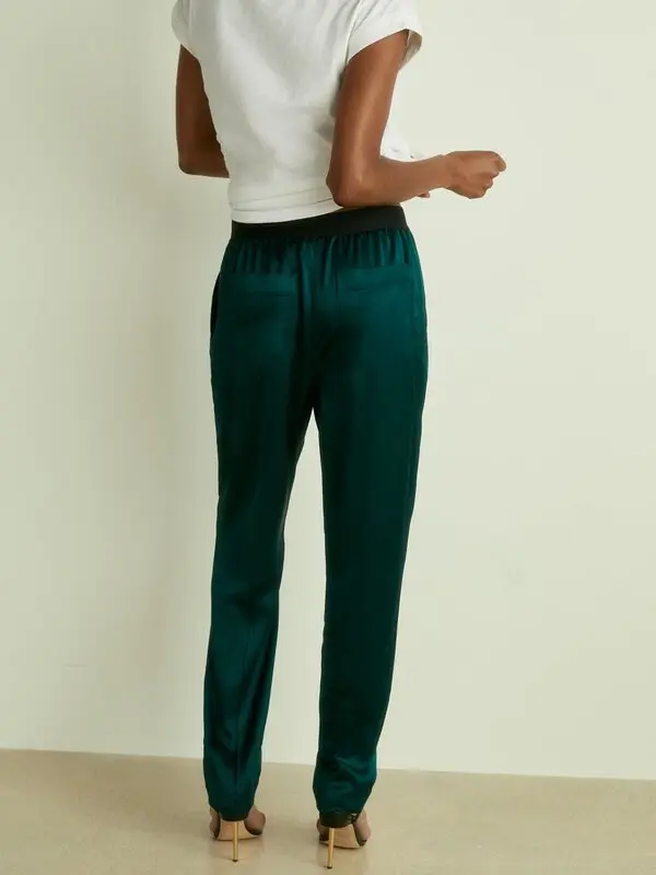 REISS Elea Satin Tapered Trousers