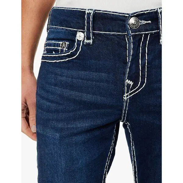 True Religion Rocco Exposed-stitching Straight-leg Jeans