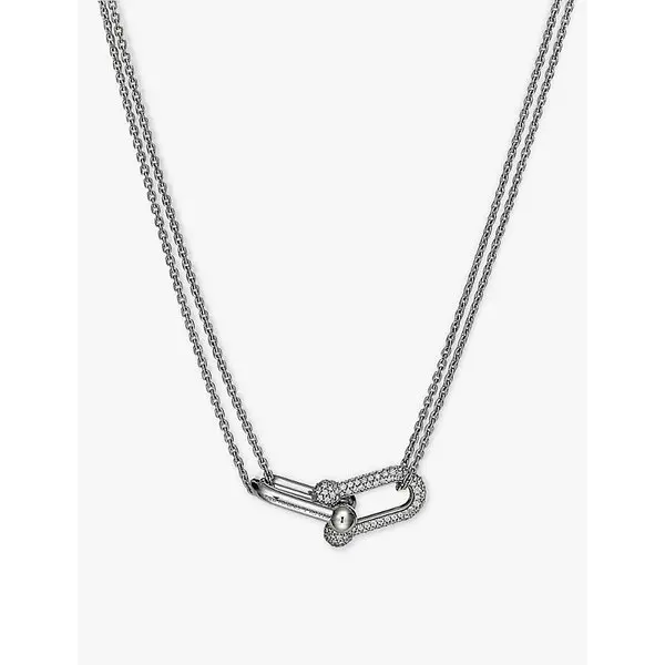 Tiffany & Co. Hardwear Double Link Diamond Necklace - White Gold
