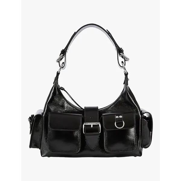 The Kooples Amelia Leather Shoulder Bag - Black