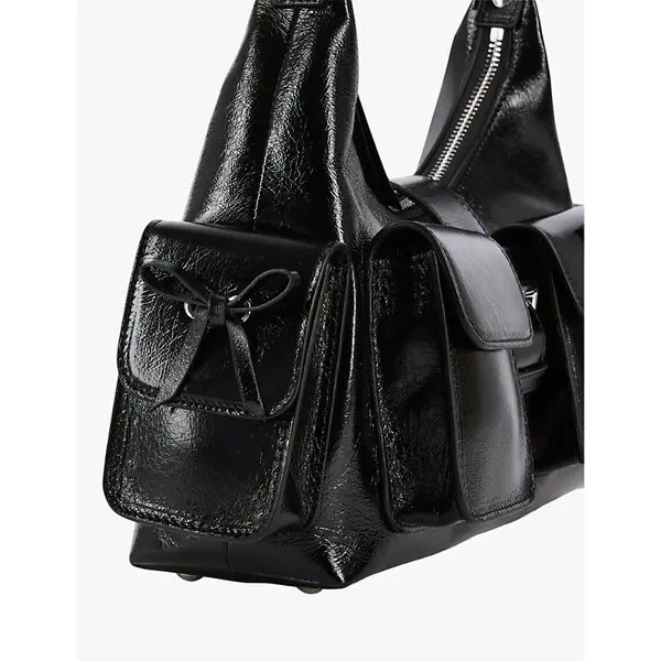The Kooples Amelia Leather Shoulder Bag - Black