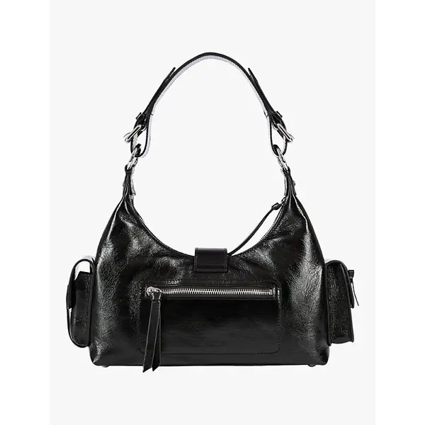 The Kooples Amelia Leather Shoulder Bag - Black