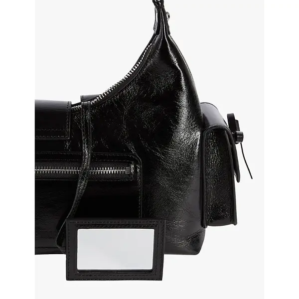 The Kooples Amelia Leather Shoulder Bag - Black
