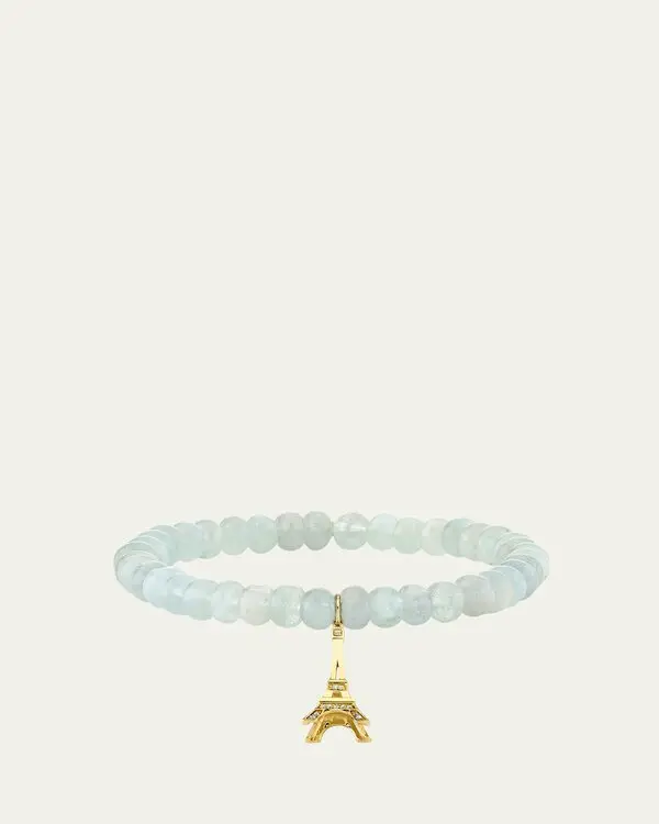 SYDNEY EVAN 14k Yellow Diamond Eiffel Tower Charm - Gold