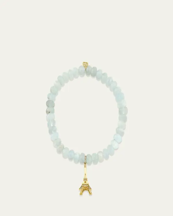 SYDNEY EVAN 14k Yellow Diamond Eiffel Tower Charm