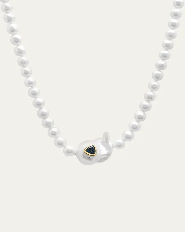 Paige Novick Sweet Tart Baroque Choker Necklace - Pearl