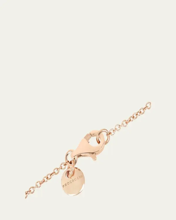 PROCACCIA JEWELRY 18k Hebrew Khet Initial Necklace - Rose Gold