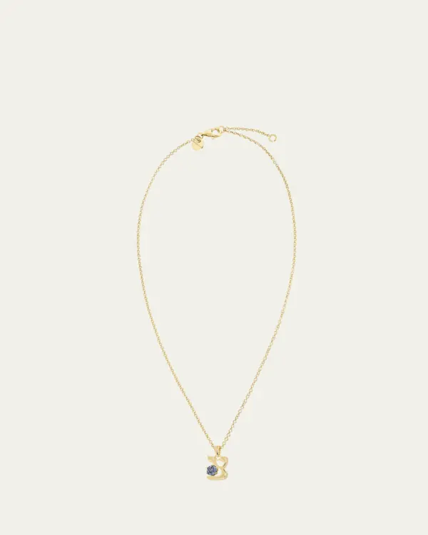 PROCACCIA JEWELRY 18k Hebrew Zadi Initial Necklace - Gold