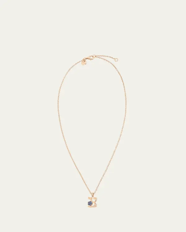 PROCACCIA JEWELRY 18k Hebrew Zadi Initial Necklace - Rose Gold