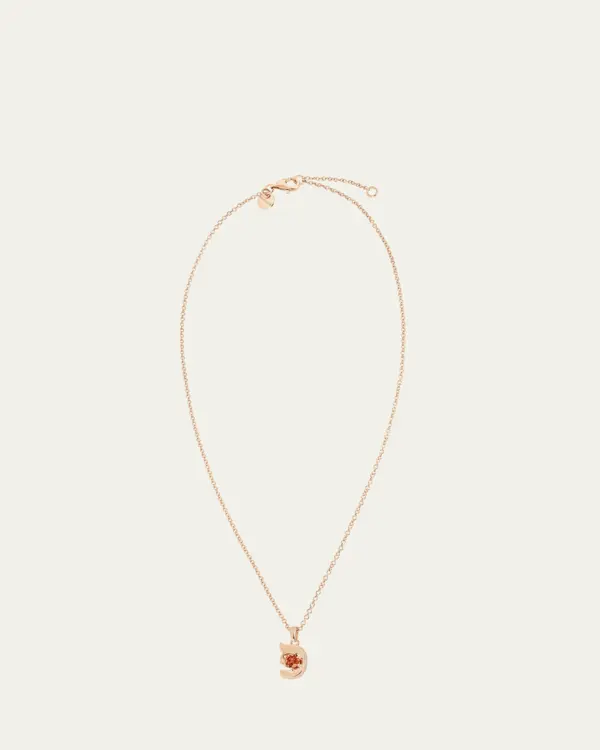 PROCACCIA JEWELRY 18k Hebrew Peh Initial Necklace - Rose Gold