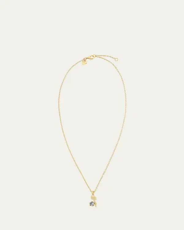 PROCACCIA JEWELRY 18k Hebrew Zayn Initial Necklace - Gold