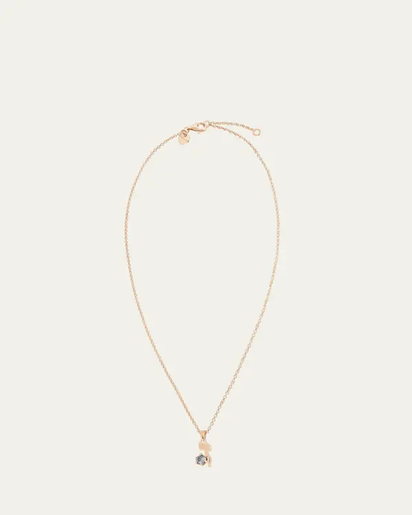 PROCACCIA JEWELRY 18k Hebrew Zayn Initial Necklace - Rose Gold