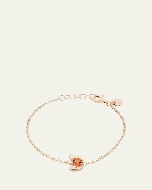 PROCACCIA JEWELRY 18k Hebrew Peh Initial Bracelet - Rose Gold