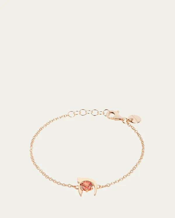 PROCACCIA JEWELRY 18k Hebrew Khet Initial Bracelet - Rose Gold