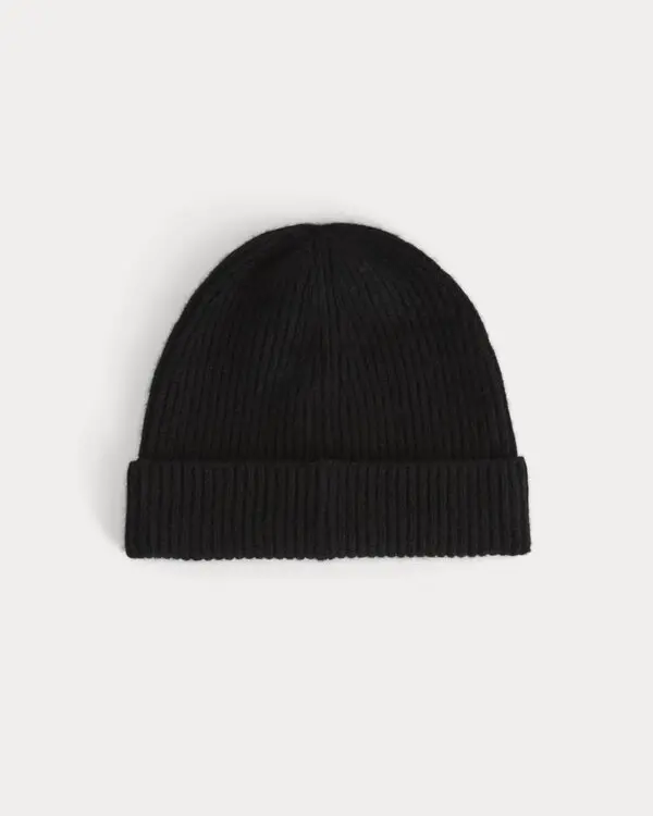 Everlane Cashmere Ribbed Beanie - Black