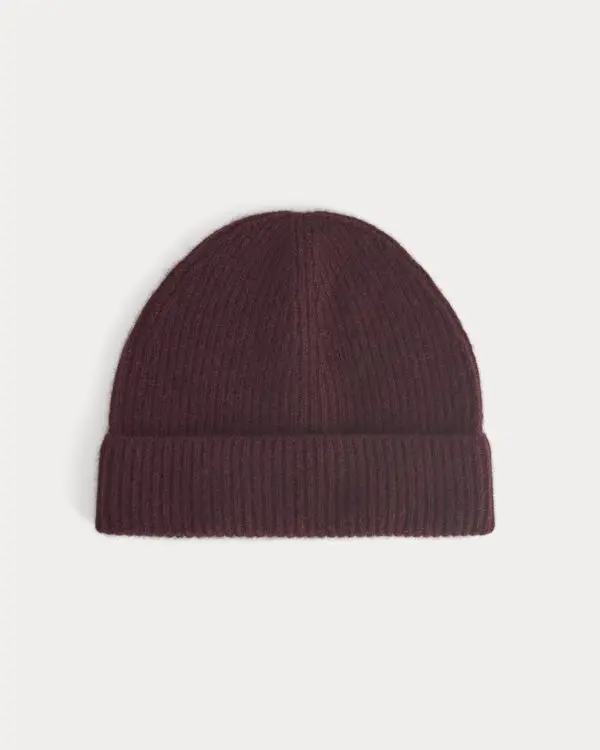 Everlane Cashmere Ribbed Beanie - Wine