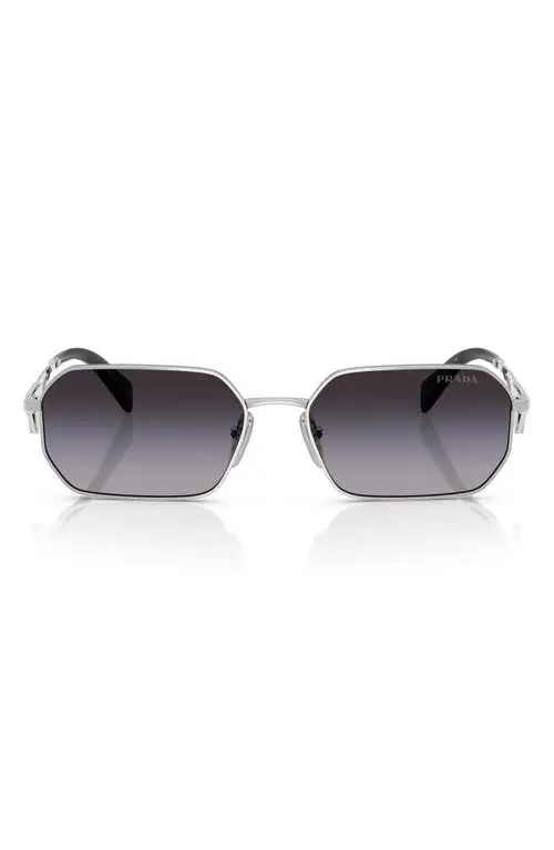 Prada 58mm Octagon Sunglasses - Silver