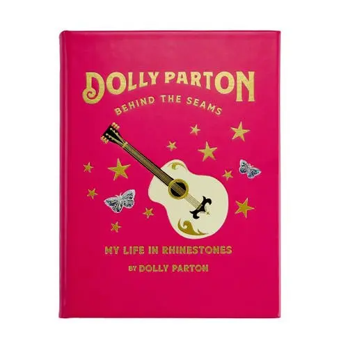 GRAPHIC IMAGE Dolly Parton Behind The Seams My Life In Rhinestones Leather Coffe Table Book - Pink