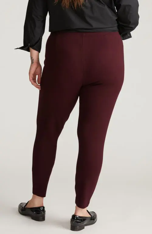 Universal Standard Pull-on Ponte Pants - Black Cherry Red