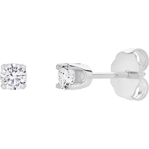 LUVMYJEWELRY Seraph 0.2 Ct Tw Lab Grown Diamond Stud Earrings - 14k White Gold