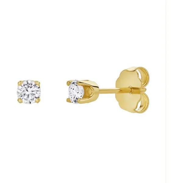 LUVMYJEWELRY Seraph 0.2 Ct Tw Lab Grown Diamond Stud Earrings - 14k Yellow Gold