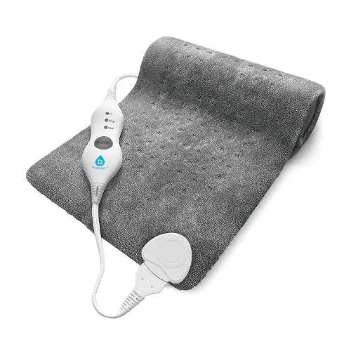PURSONIC 6 Speed Massage Gun & Electric Heating Pad - Grey