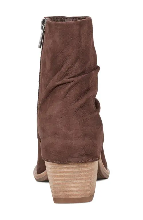 EARTH® Savvy Ruched Bootie - Dark Brown
