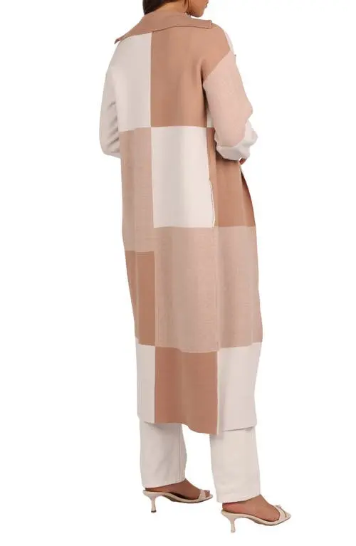 PETAL & PUP Kingston Check Long Cardigan