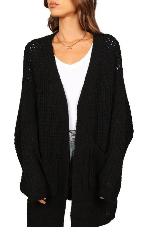 PETAL & PUP Leyonie Long Cardigan - Black