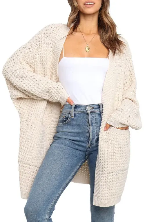 PETAL & PUP Leyonie Long Cardigan - Cream