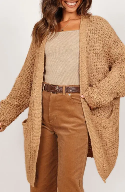 PETAL & PUP Leyonie Long Cardigan - Tan