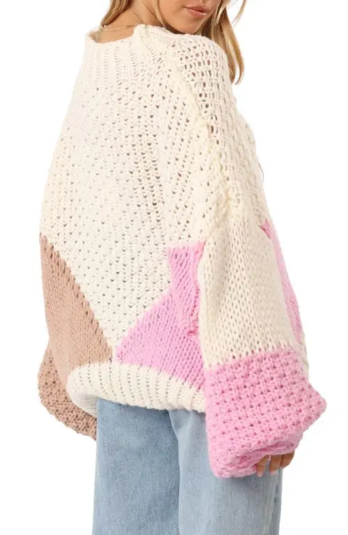 PETAL & PUP Koda Colorblock Oversized Sweater