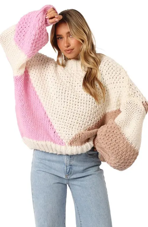 PETAL & PUP Koda Colorblock Oversized Sweater