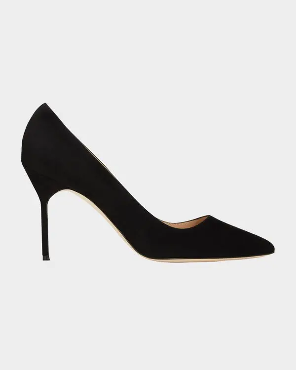 Manolo Blahnik Bb 90mm Suede Pumps