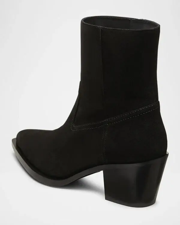 STUART WEITZMAN Tate Suede Booties - Black