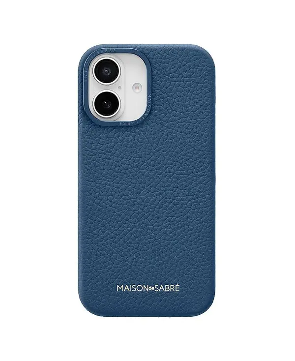 MAISON DE SABRE Maison De Sabra Leather Phone Case - Pacific Blue