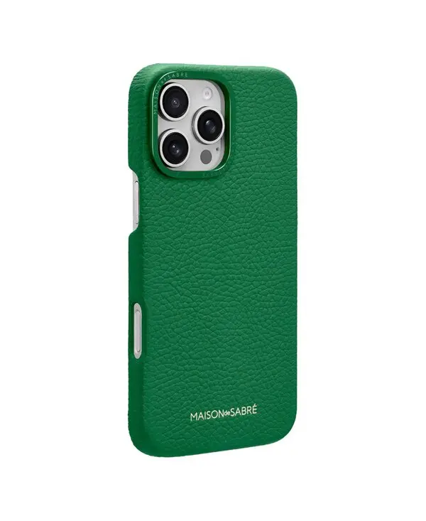 MAISON DE SABRE Maison De Sabra Leather Phone Case - Emerald Green