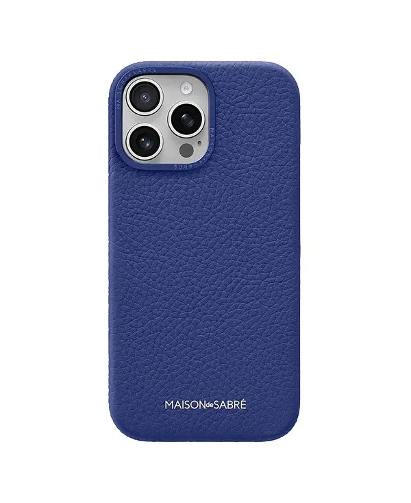 MAISON DE SABRE Maison De Sabra Leather Phone Case - Pacific Blue