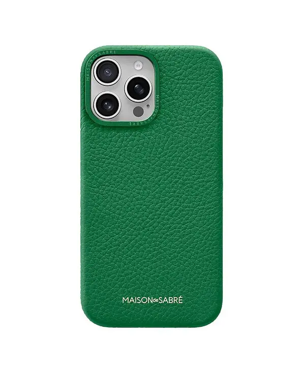 MAISON DE SABRE Maison De Sabra Leather Phone Case - Emerald Green