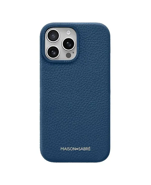 MAISON DE SABRE Maison De Sabra Leather Phone Case - Pacific Blue